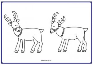 Rénszarvasos háttér & nyomtatható színező - urban:eve